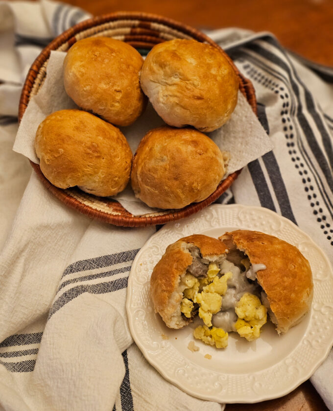 Gravy-Stuffed Biscuits Recipe - Grit